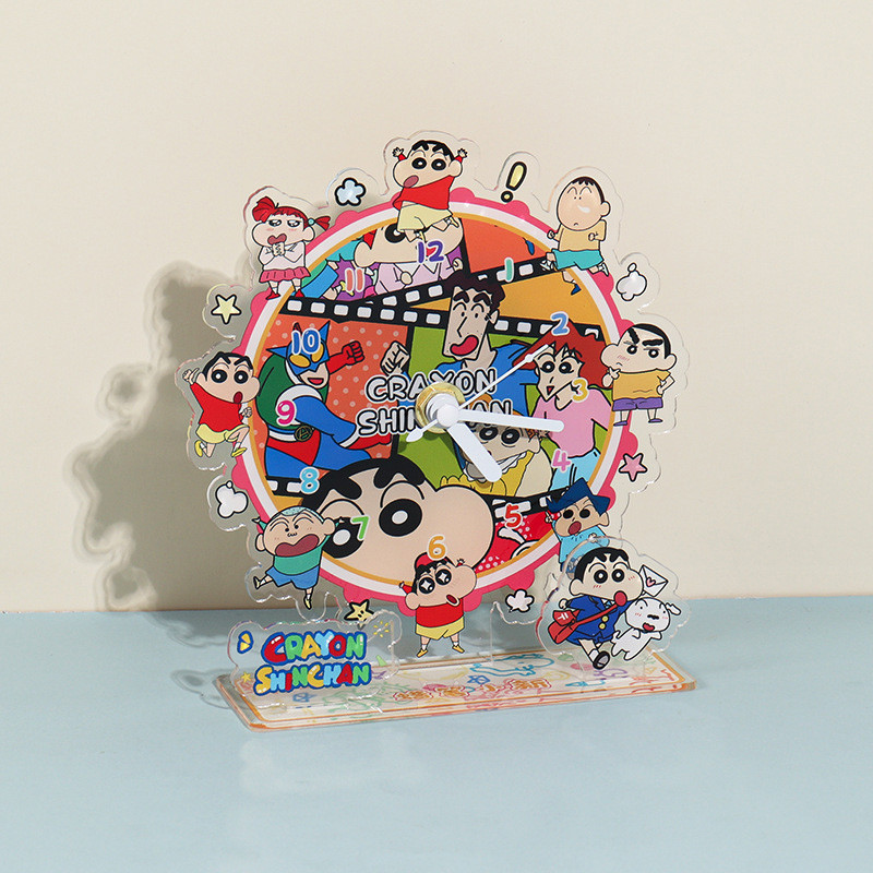 Acrylic Pendulum Clock Crayon Shin Chan Clock Fashion Cartoon Desktop ...
