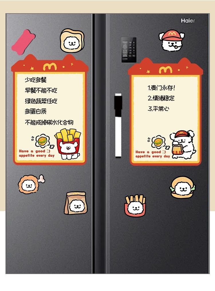 Creative Refrigerator Magnet Whiteboard Sticky Notes Erasable Magnetic ...