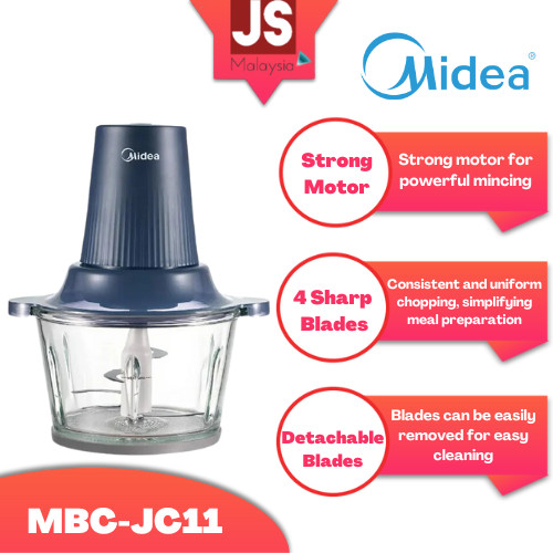 Midea Glass Jar Chopper 1.8L [ MBC-JC11 ] - 6-Second Chopping, Powerful ...
