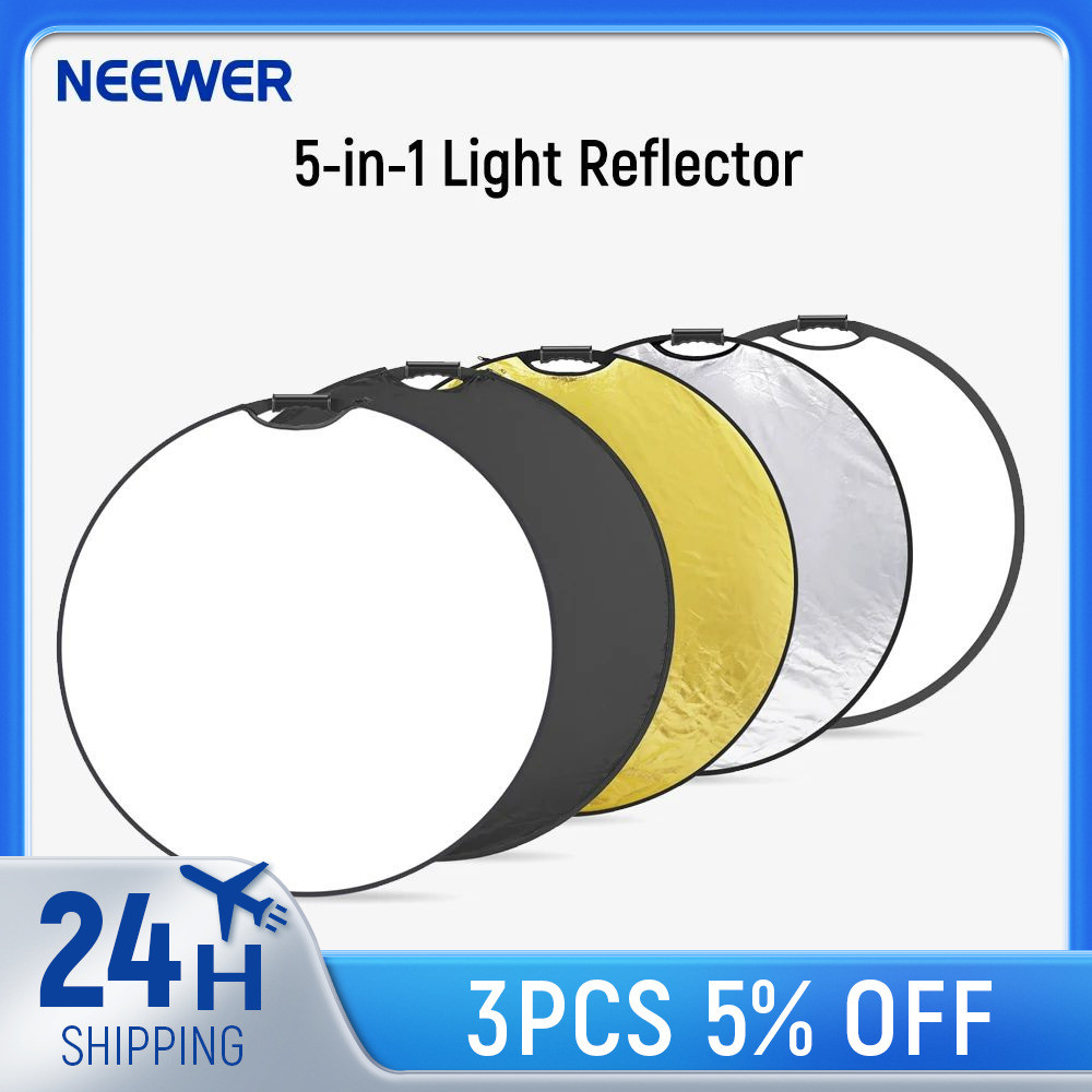 Neewer 5-in-1 Portable 80cm Light Reflector with Single Grip and Bag ...