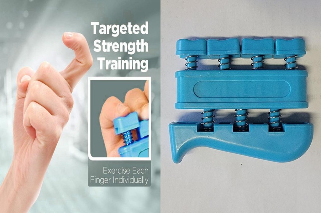 Spring-loaded Hand Gripper Finger Strengthener Portable Grip Strength ...