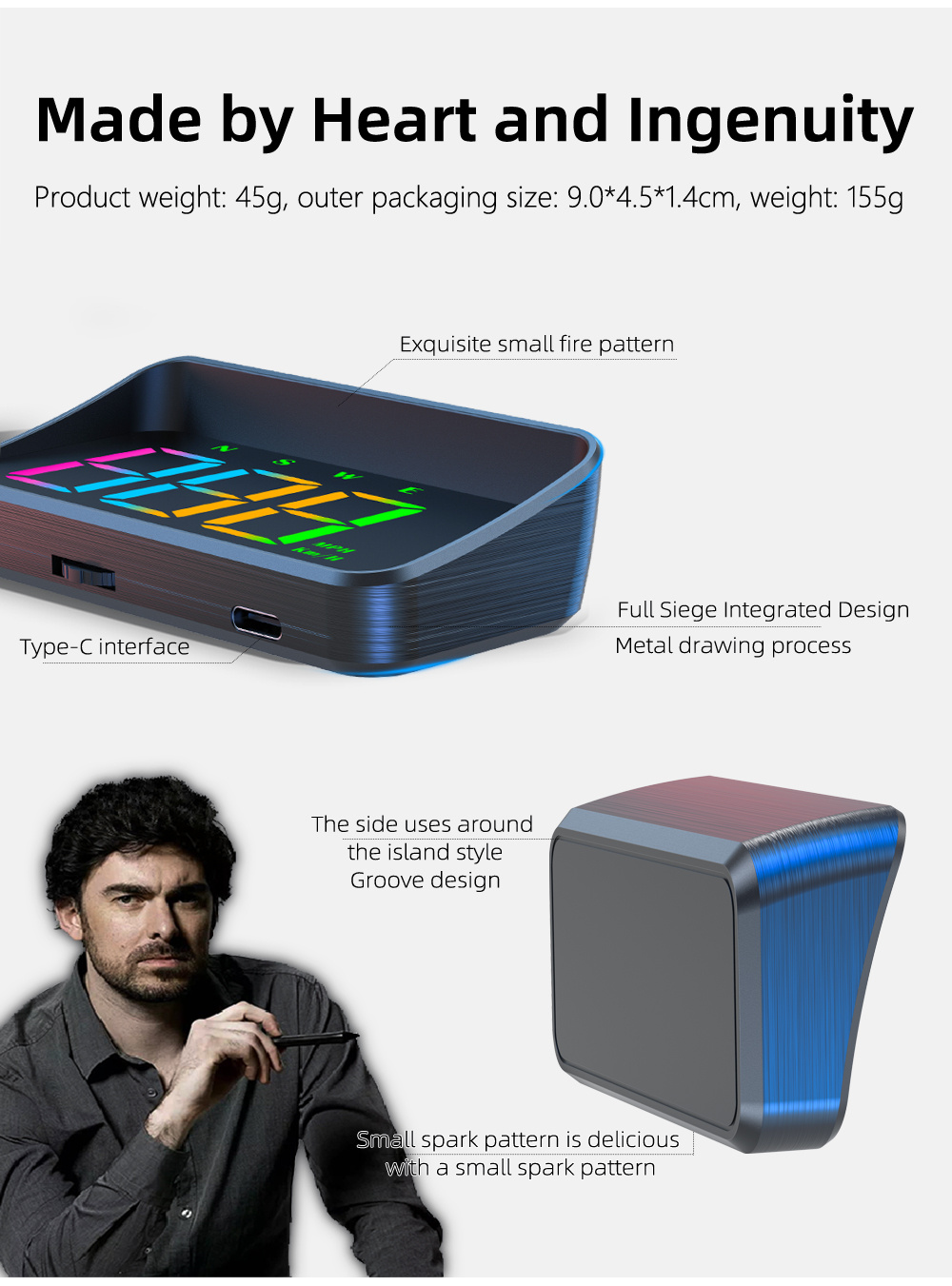 M2S Universal GPS Beidou HUD USB Color Head Up Display Speed Driving ...