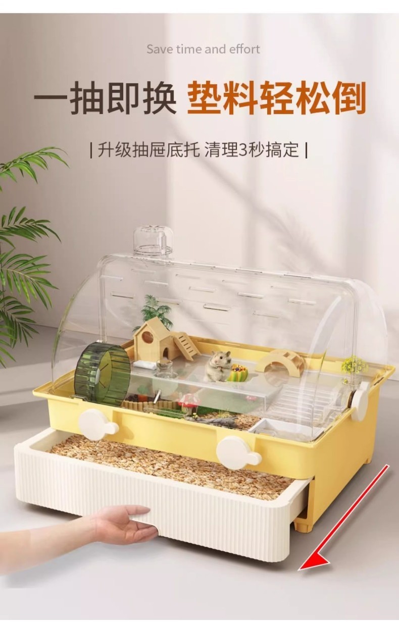 Hamster Cage Drawer-Style Golden Bear Large Luxury Villa Acrylic ...