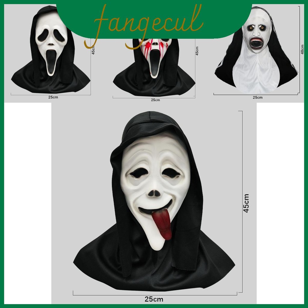 Nun Terrifying Screaming Mask Designed For Halloween Festivities And ...