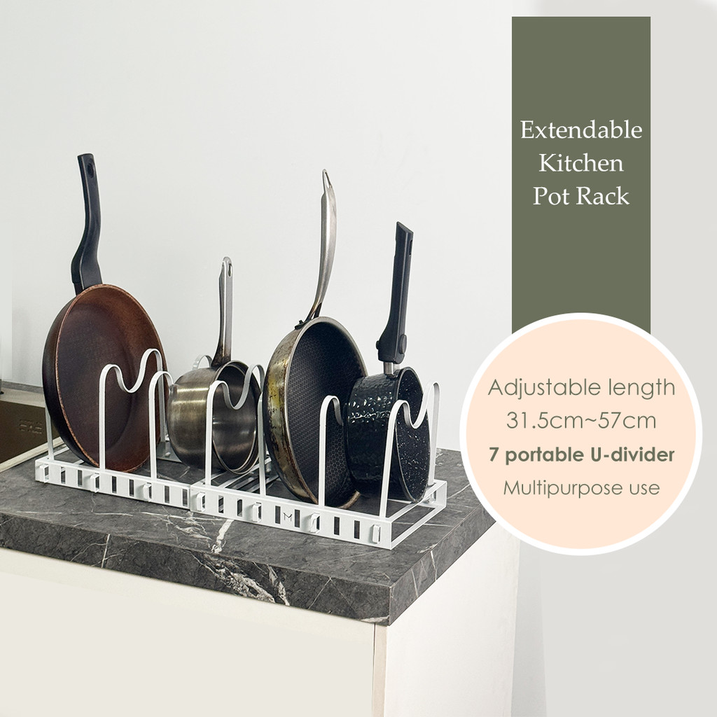 Mojomore Adjustable Extendable Pot Pan Rack Dish Plate Storage Chop ...