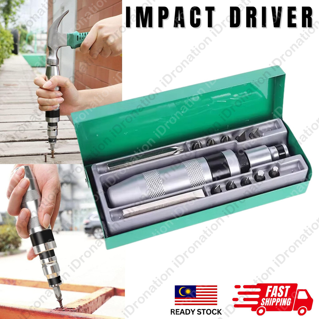 Impact Driver Screwdriver 7PC 13PC Bit Bits Screw Extractor Loosening ...