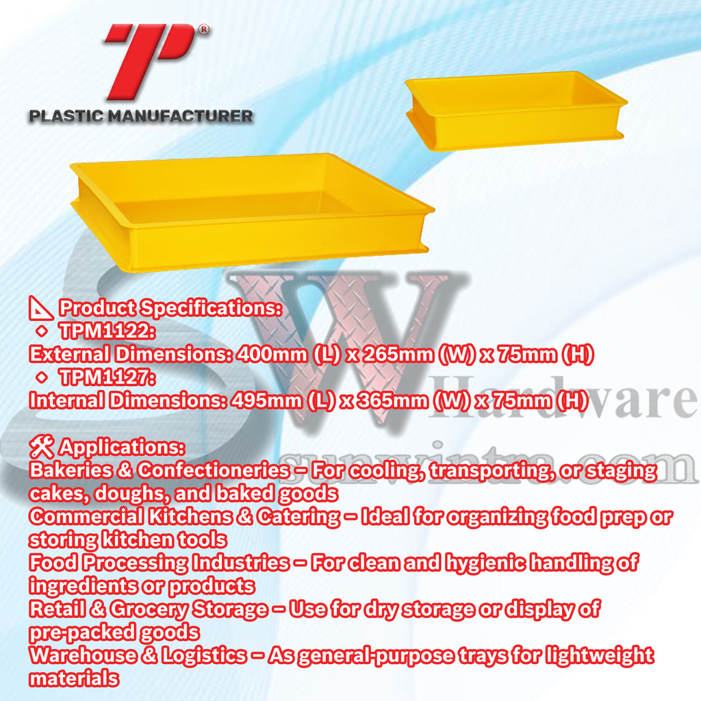 TP Plastic Heavy Duty Yellow Cake Tray 75MM – TPM1122 / TPM1127 | Food ...