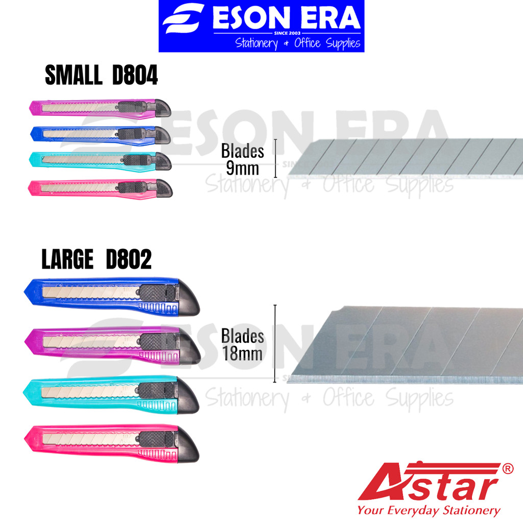 Astar Cutter Knife D804 Small/ D802 Large Pisau (A S T A R) | Shopee ...