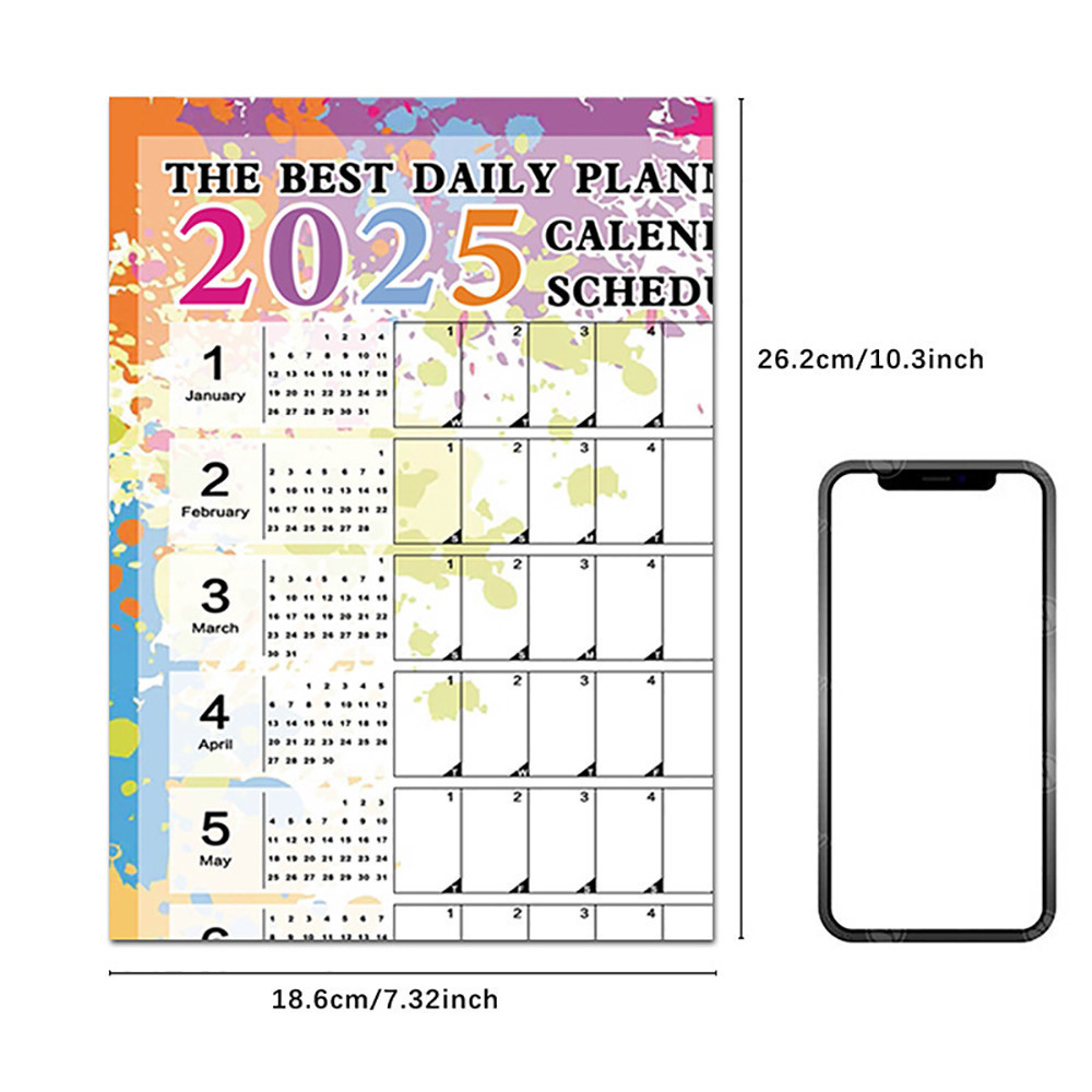2025 Year Calendar Daily Weekly Monthly Planner Calendar To-do List ...