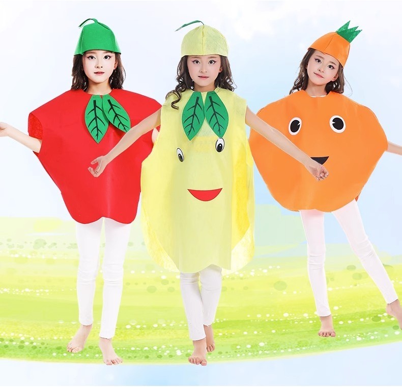 Child Fruit Vegetable Costume Cosplay Kids Halloween Party School Stage ...
