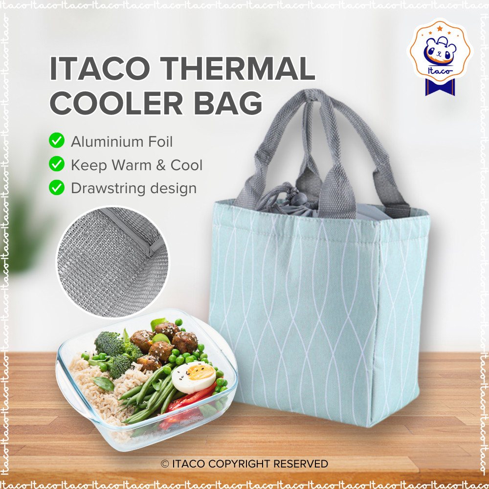 ITACO Japanese Thermal Lunch Bag Aluminium Foil Heat Insulation Lunch ...