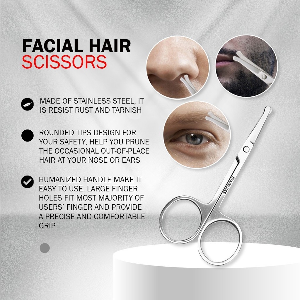 Nose Eyebrow Special Device Round Nose Hair Trimmer Stainless Steel ...
