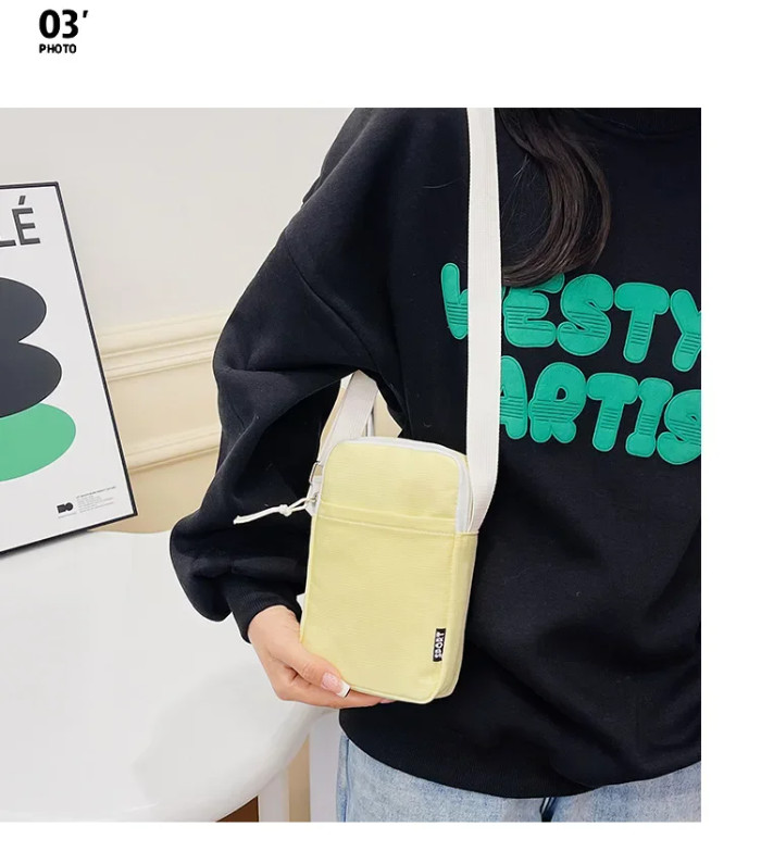 Pusheens Cartoon Cute Phone Bag Mini Canvas Small Bag Single Shoulder ...