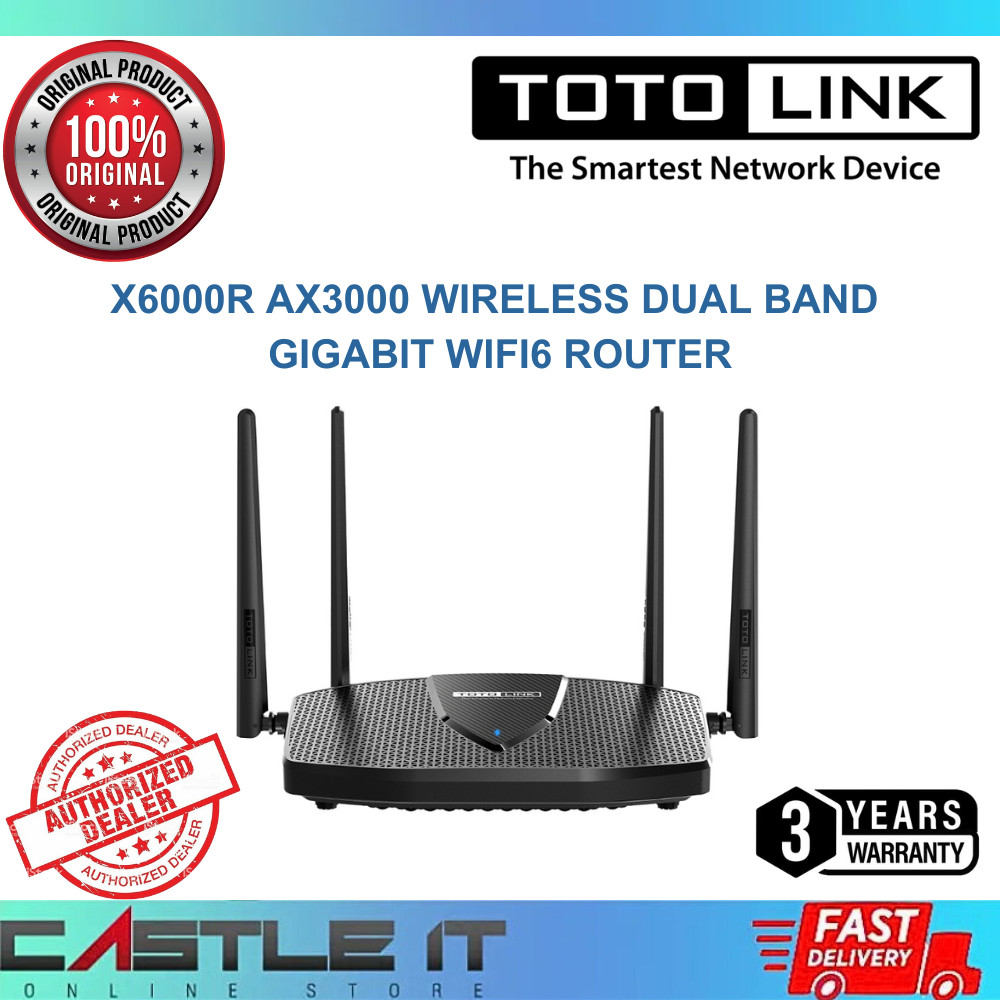 TOTOLINK X6000R AX3000 Wireless Dual Band Gigabit WIFI6 Router | Shopee Malaysia