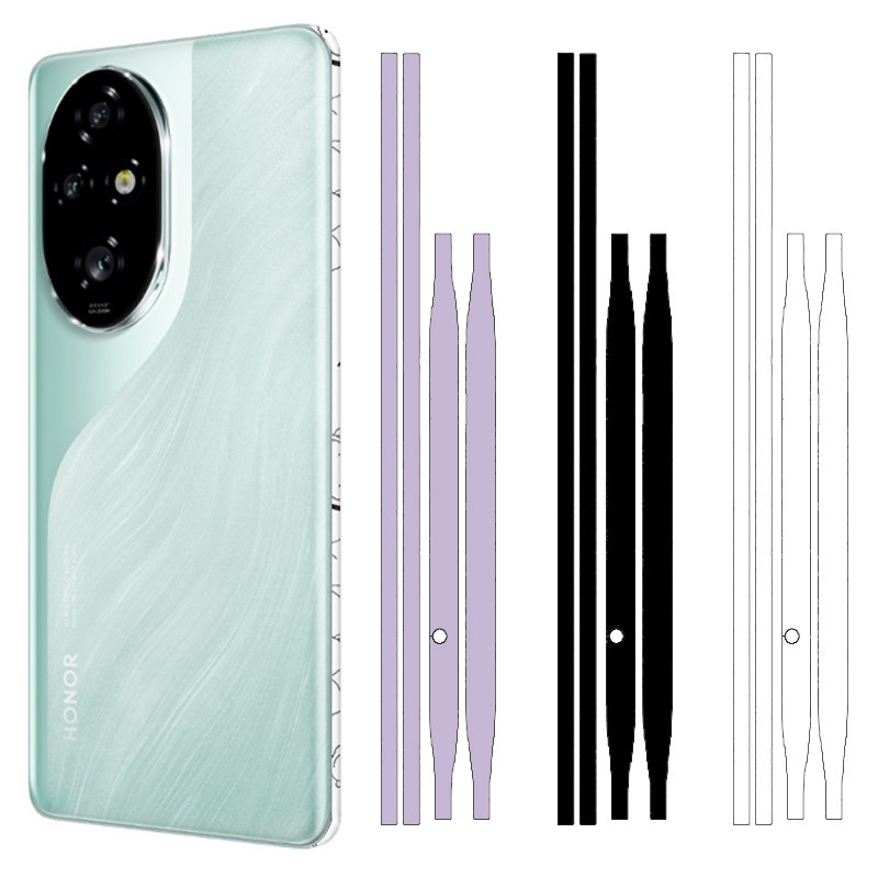 Plain Color Side Skin for HONOR 200 Pro X9b 5G Magic 6 Pro Frame Screen ...