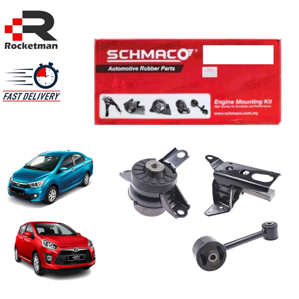 SCHMACO ENGINE MOUNTING SET PERODUA BEZZA 1.0 AXIA 2017-2022 AUTO ...