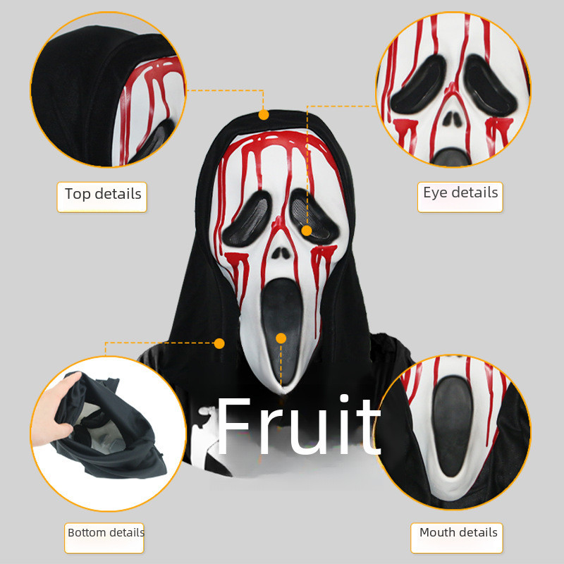 Scream Creepy Latex Mask With Terrifying Design For Halloween ...