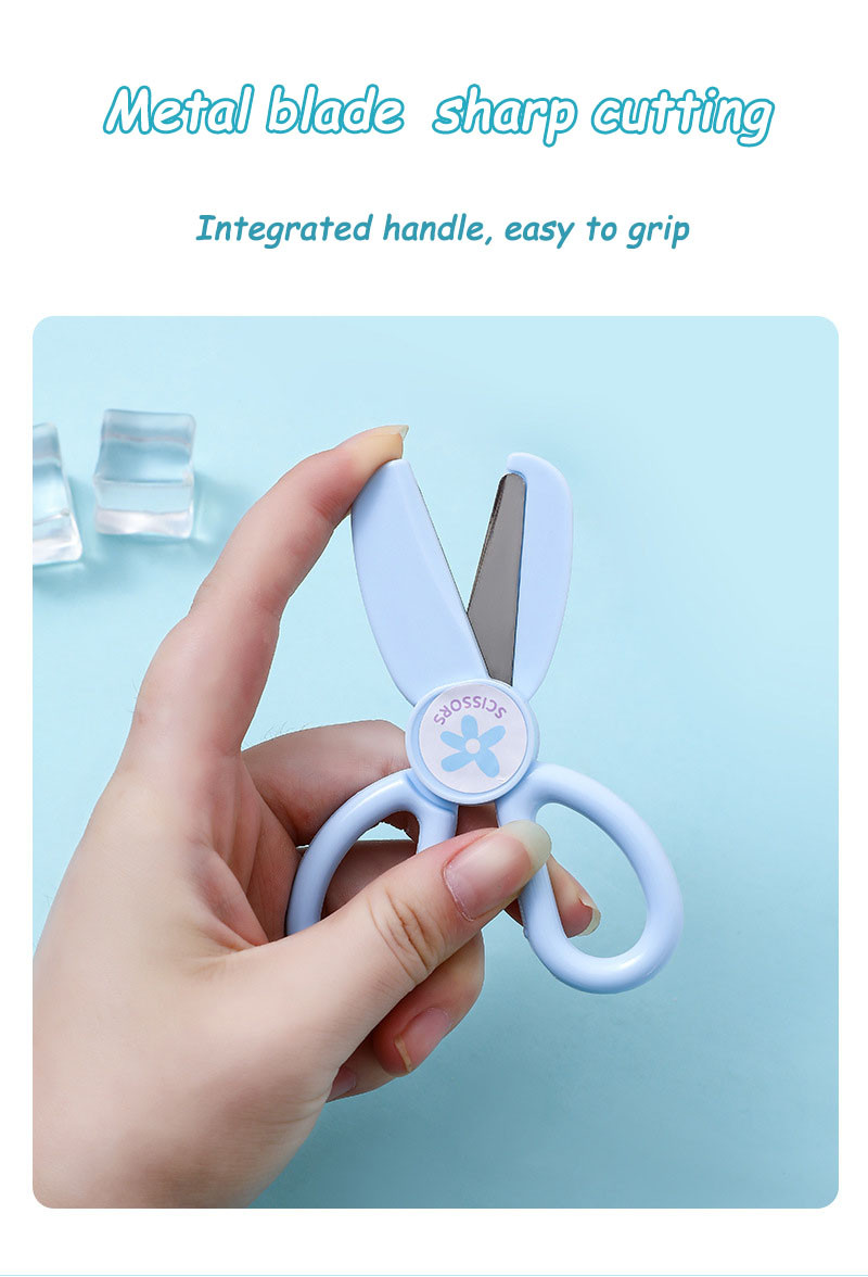 Hand-made scissors do not hurt hands color round head plastic safety ...