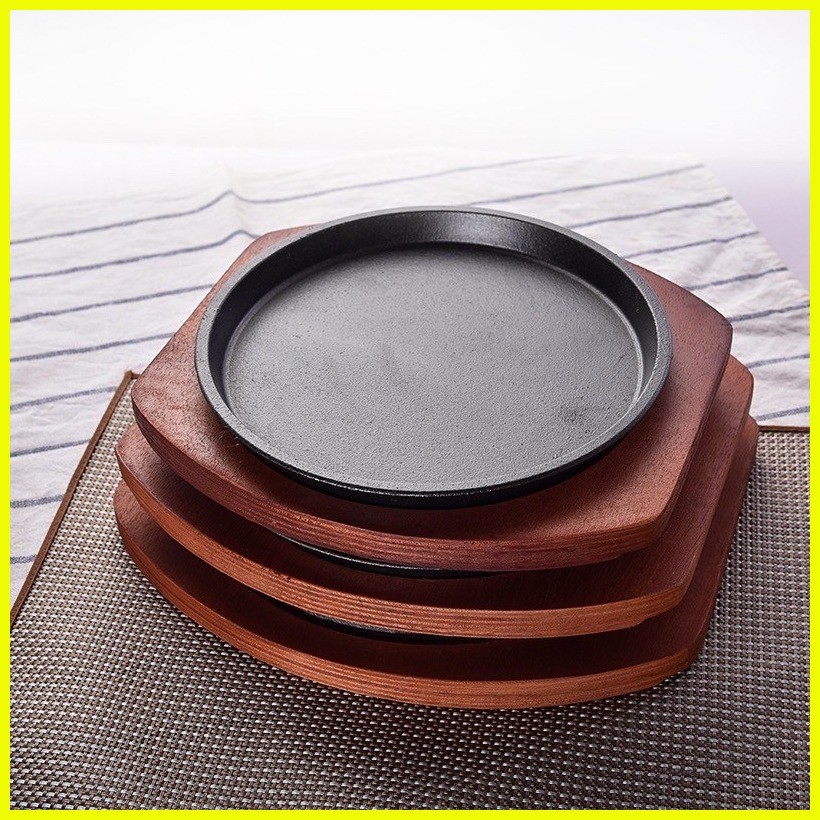 Nonstick sizzling plate cast iron hot plate | Shopee Malaysia