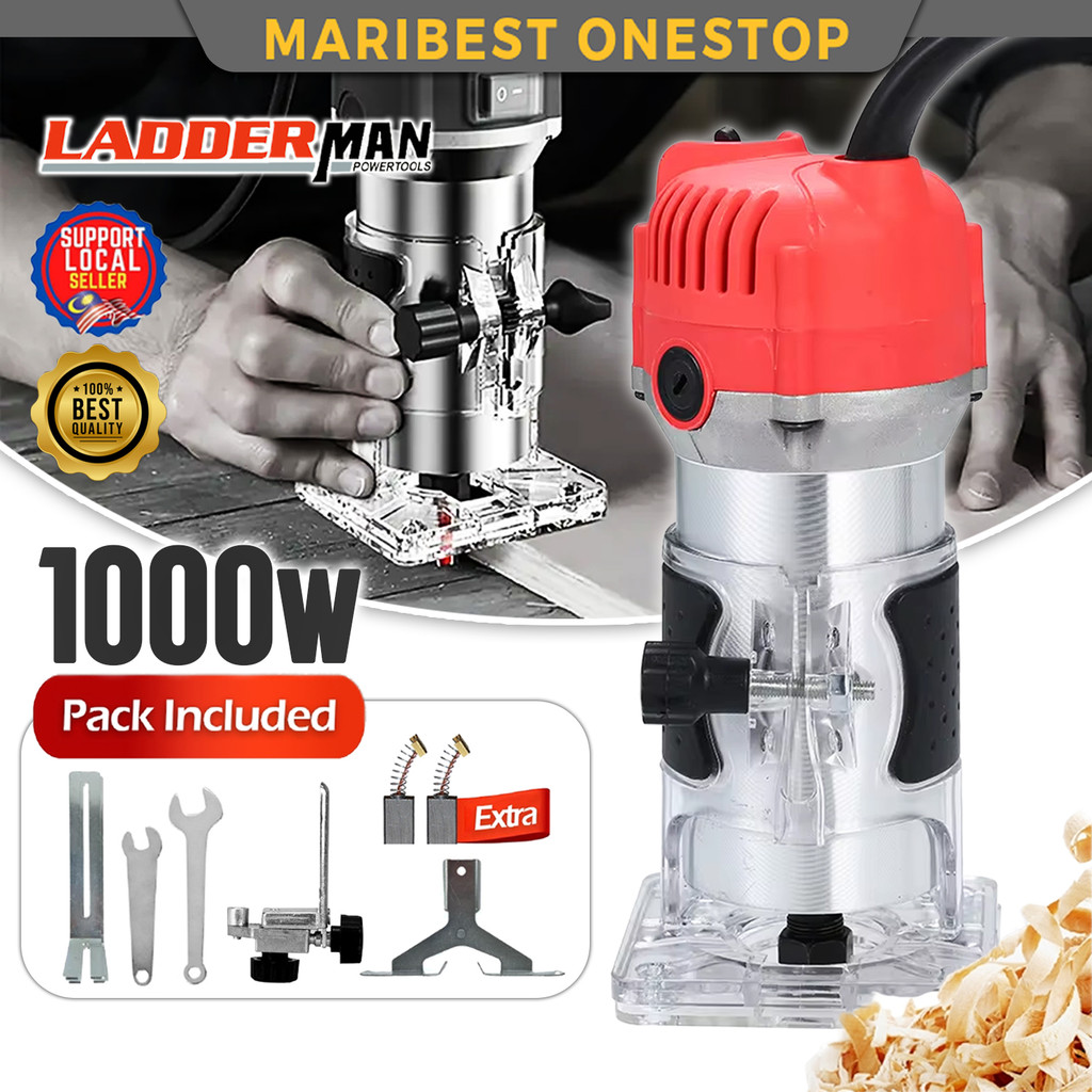Ladderman 1000W 230V Electric Hand Trimmer Wood Trimmer Router Machine ...