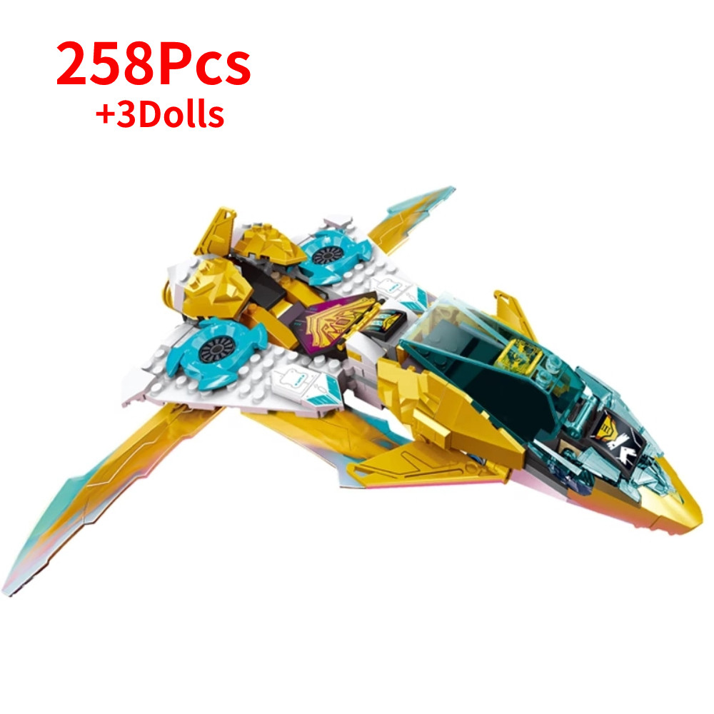 Zane'S Golden Dragon Jet Building Blocks 71770 Toys Plane Set, Birthday ...