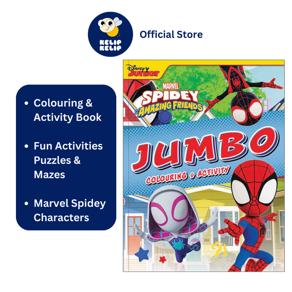 Marvel Spidey & Amazing Friends Jumbo Colouring & Activity Book For ...
