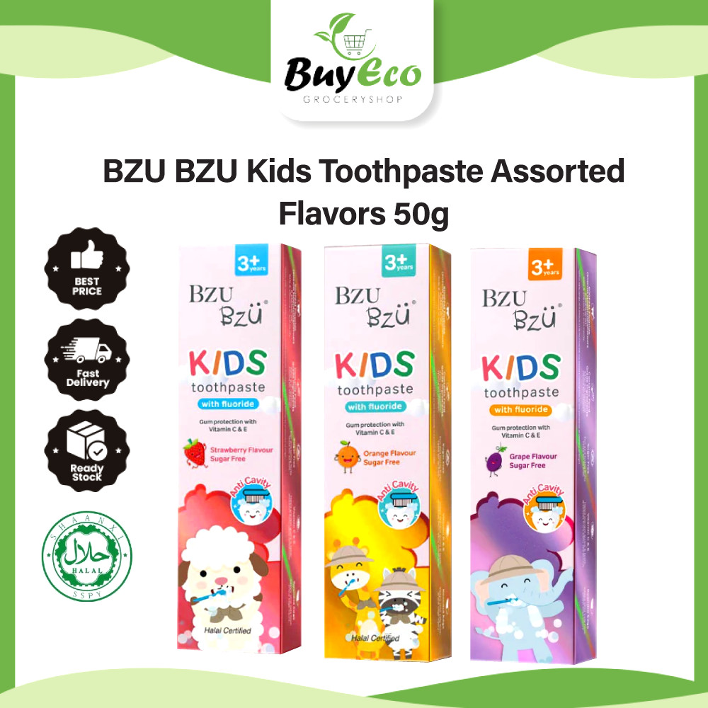 BZU BZU Kids Toothpaste (3+ years) Assorted Flavors 50g | Shopee Malaysia