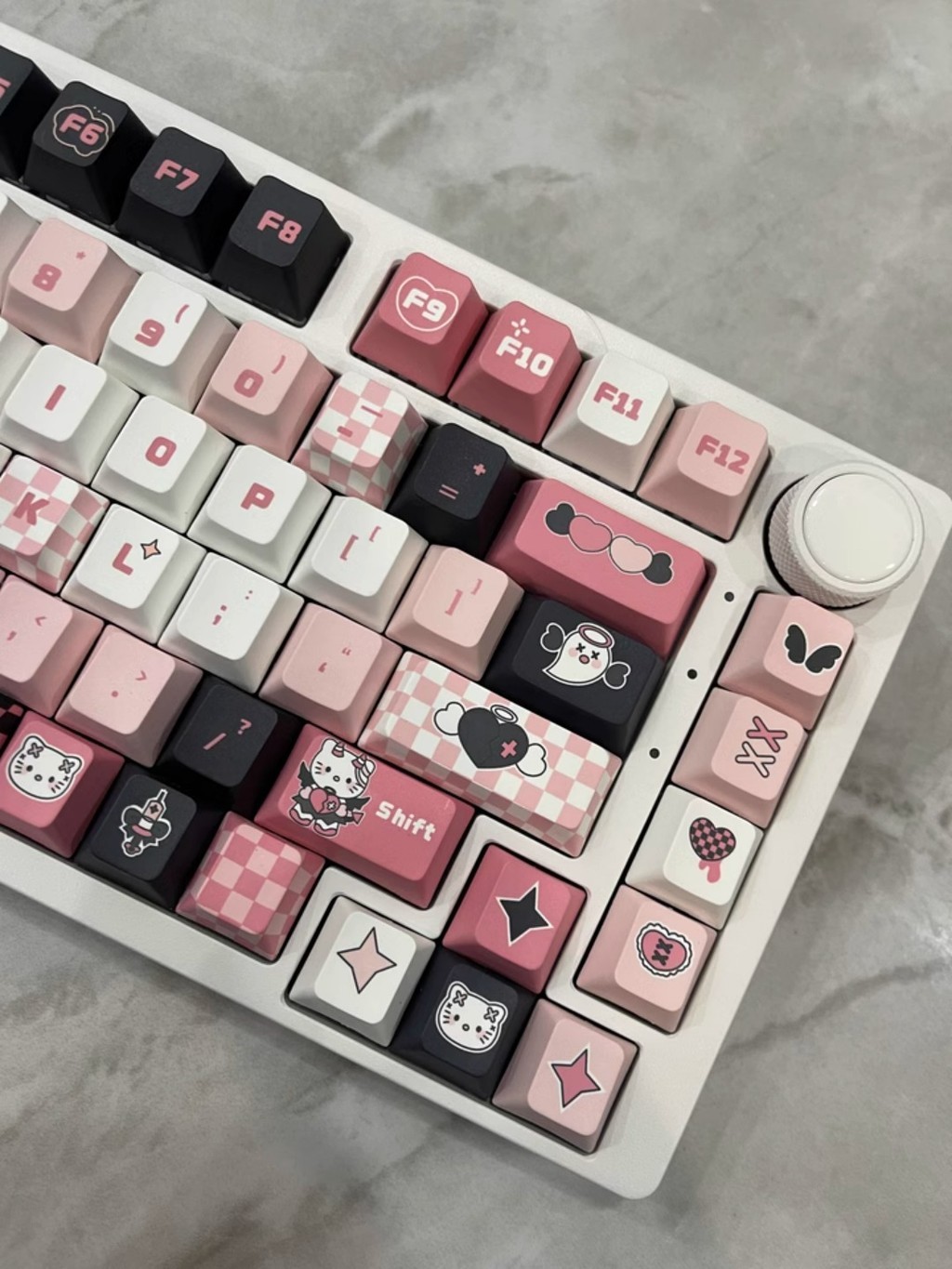 Hello Kitty Pink Keycap Cherry/MOA Profile 130 Keys PBT Five-sided Dye ...