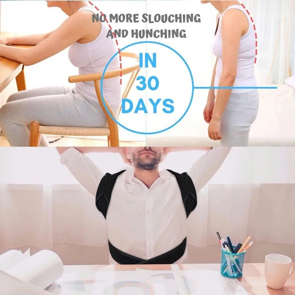 Adjustable Posture Corrector Back Supportfor Hunched Back Kyphosis and ...