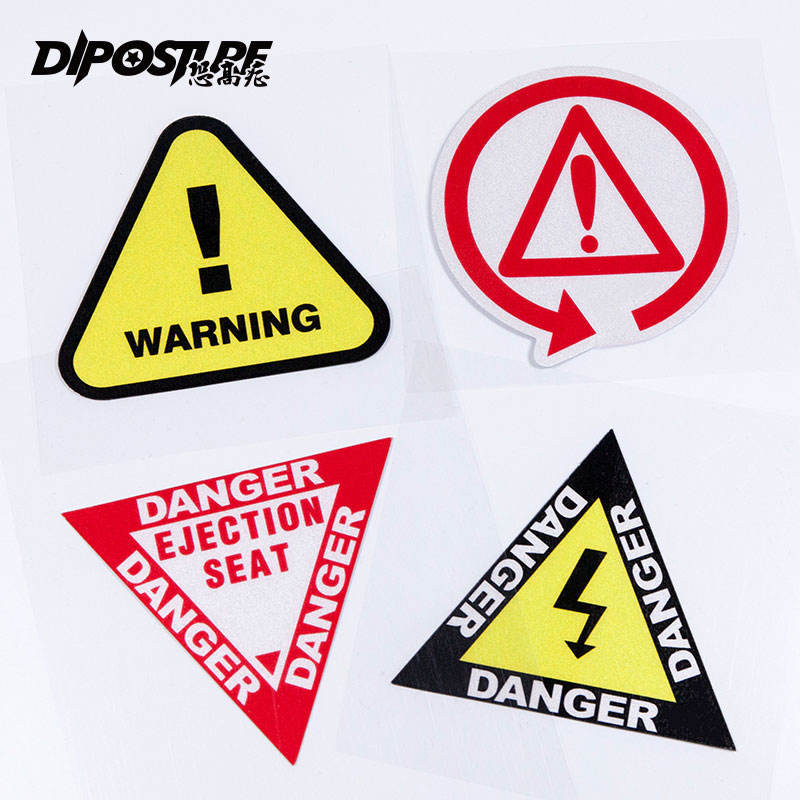 ** New ** Acrophobic Height Sticker Triangle Exclamation Mark warning ...