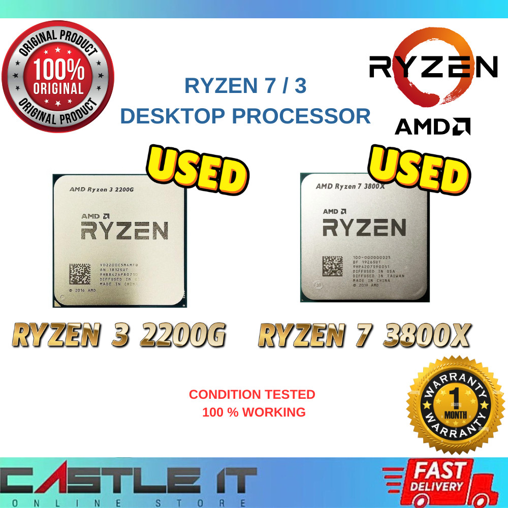 AMD Ryzen 7 / 5 / 3 AM4 Processor R7 5800X 3800X 1700 R3 3200G 2200G ...