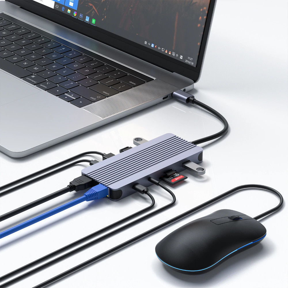 12-in-1 M.2 SSD Enclosure Docking Station USB C HUB TYPE C to HDMI ...