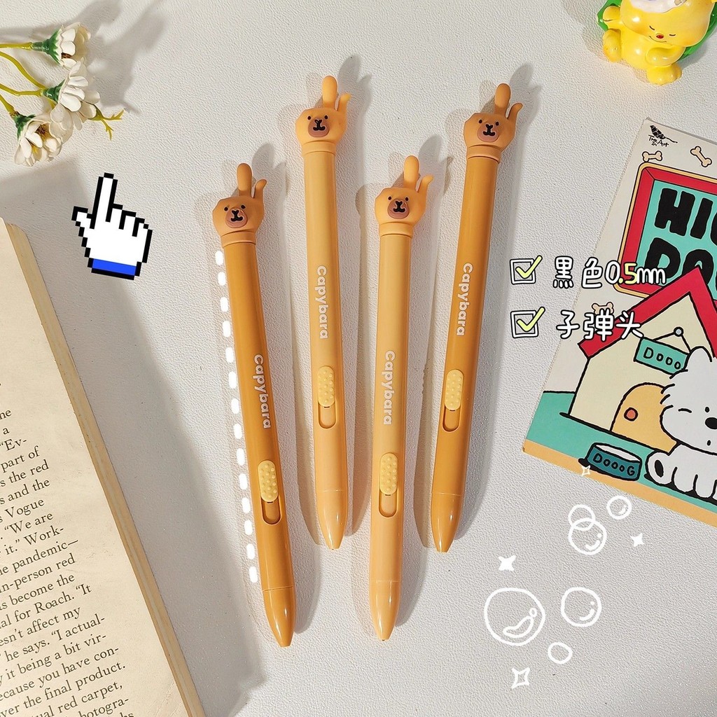 Retractable Kapibala Finger Reading Stick Neutral Pen Fun Finger Pen ...