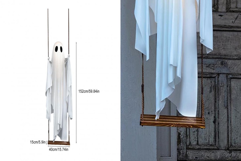(Superbaby) Spooky Swing Ghost Decor Swing Ghost Halloween Decoration 5 ...