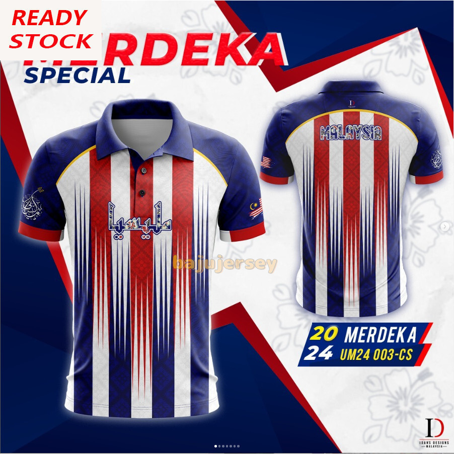 MALAYSIA Merdeka 67 Polo Shirt Male Muslim Family Suit Full Sublimation ...