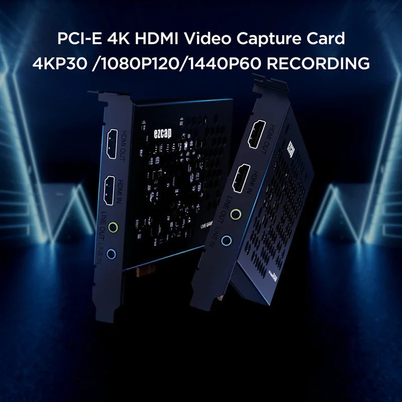 4K 30hz Full HD 1080p 60fps 120fps PCIe Video Capture Card PCI Express ...