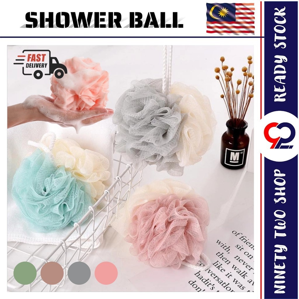𝗗𝗘𝗘𝗣 𝗖𝗟𝗘𝗔𝗡𝗦𝗜𝗡𝗚 Bath Mesh Pouf Shower Ball Body Exfoliate Loofahs ...