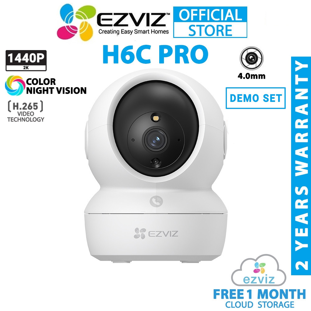 Ezviz H6C Pro 4MP 2K+ 1440P Pan/Tilt Motion Detection Two Way Talk Auto ...