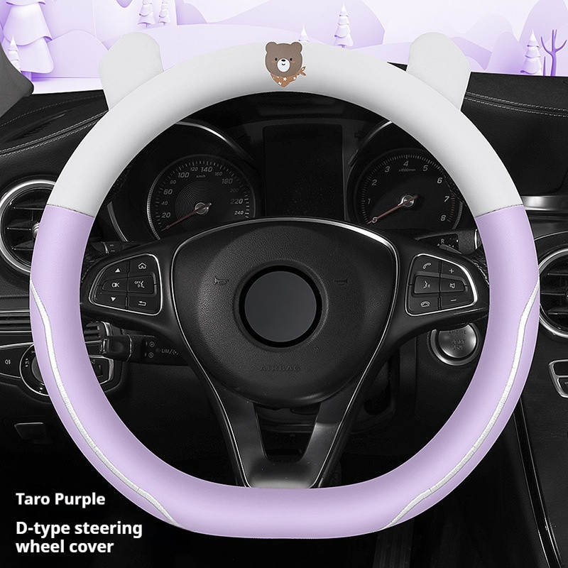 Luxury PU Tear Resistant Car Steering Wheel Cover Specific Car Models ...