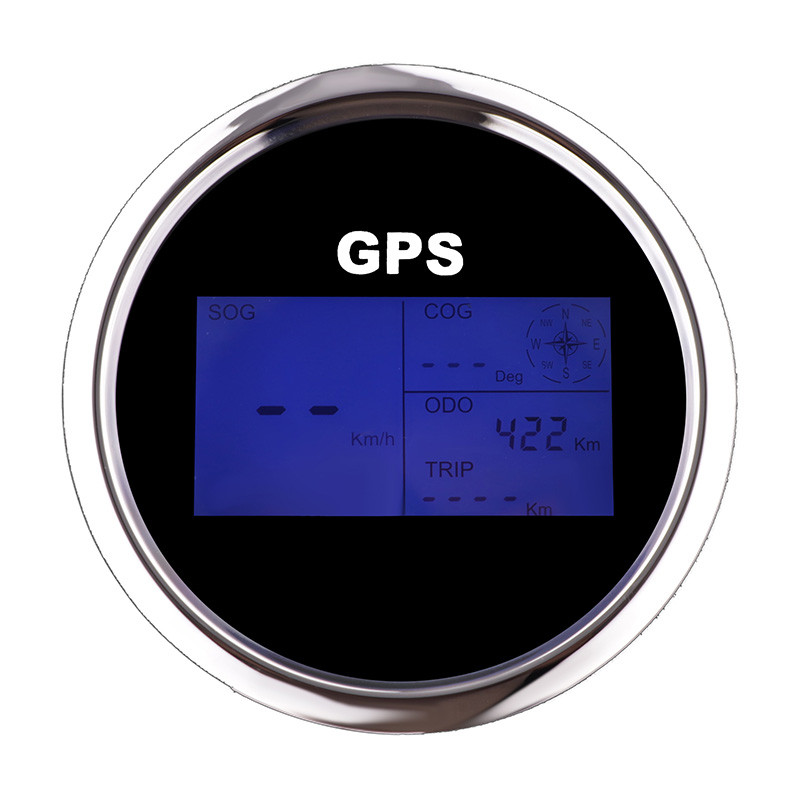 Universal Waterproof Digital GPS Speedometer 85mm 7 Color LCD Backlight ...