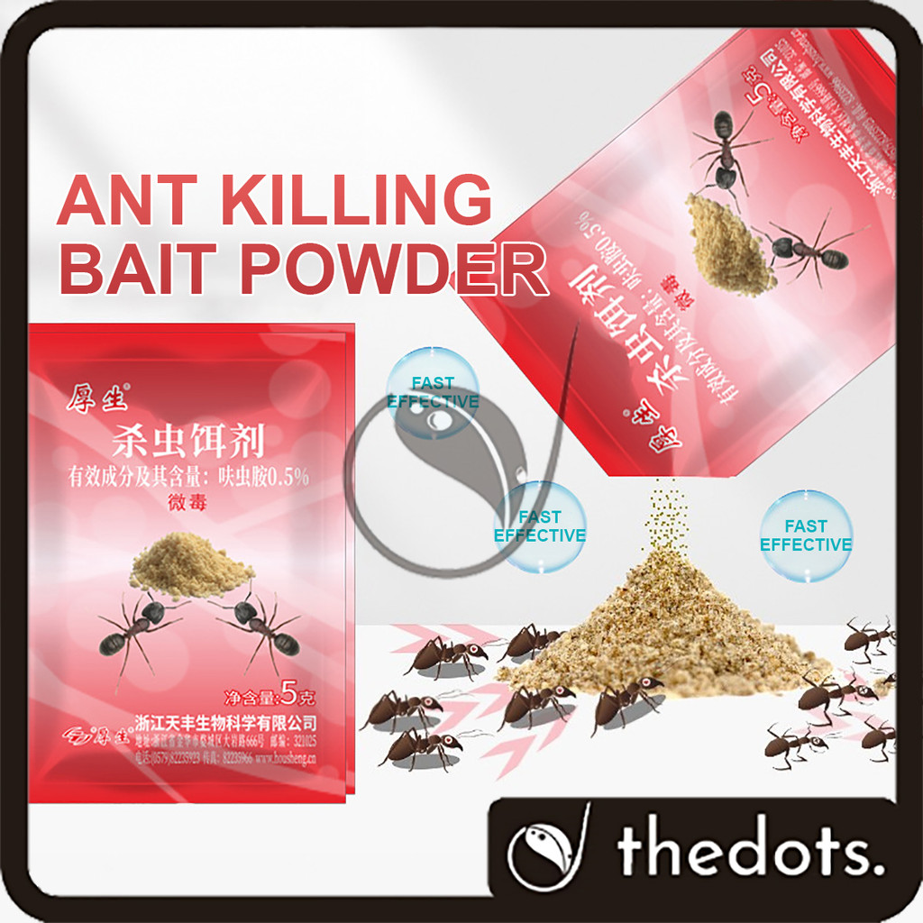 HOUSHENG Ant Killing Bait Powder 5g Cockroach Bait Insect Killer Ubat ...