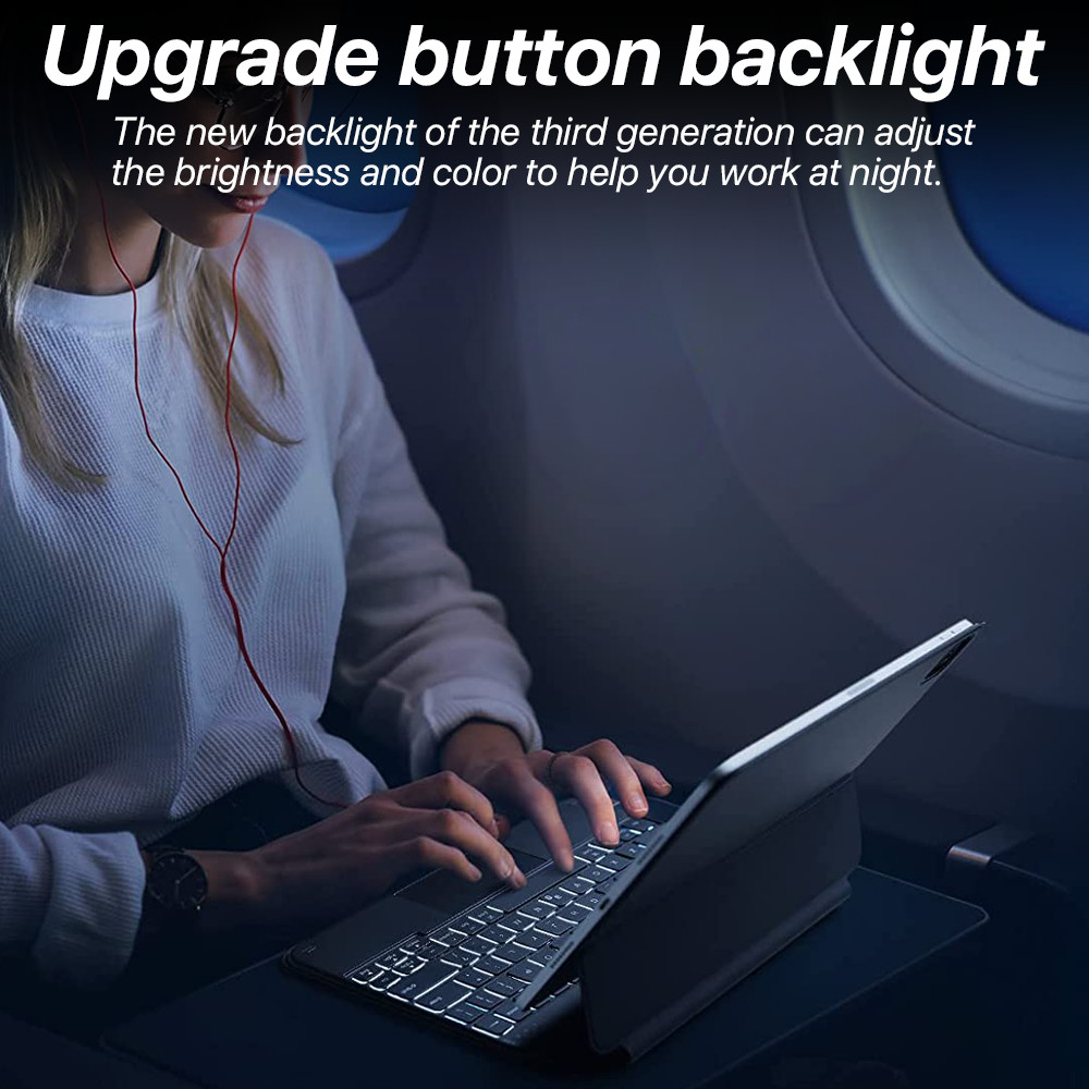Magnetic Stand Backlight Bluetooth Keyboard for iPad mini 6 7 Air 11 13 ...