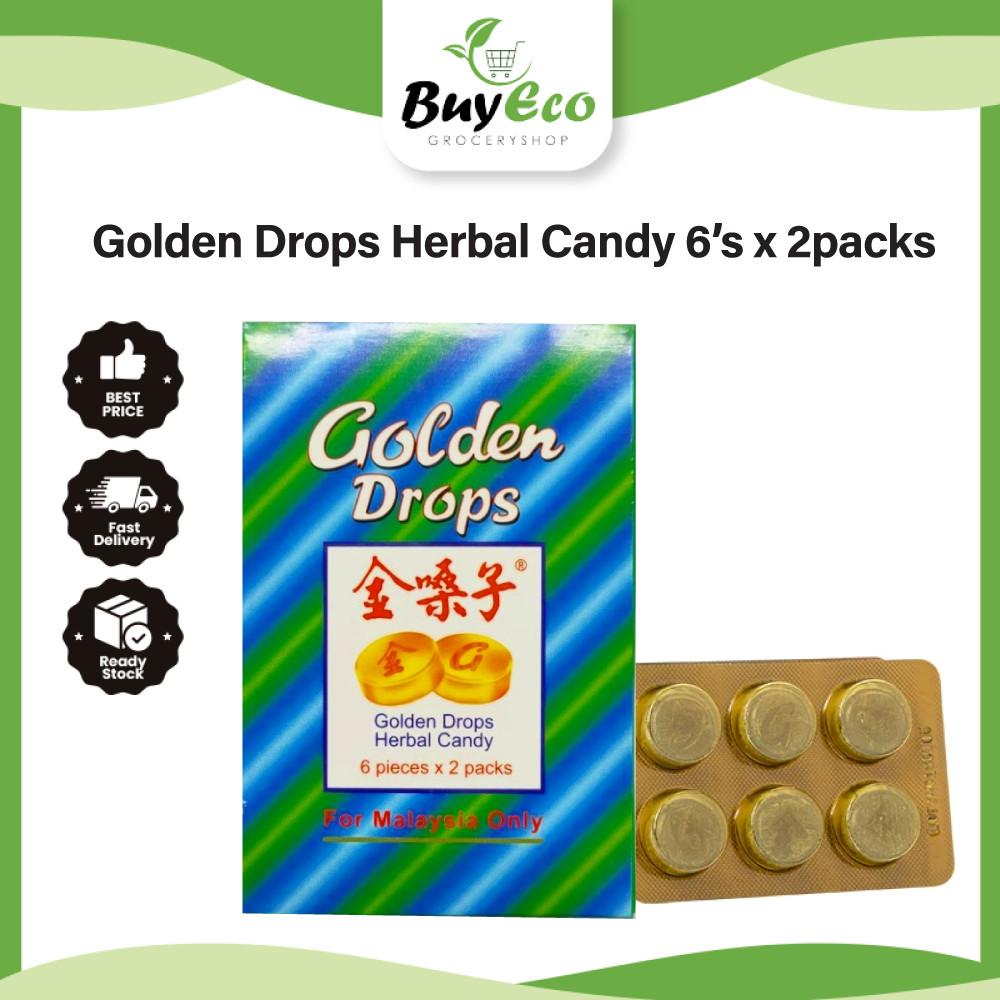 Golden Drops Herbal Candy Throat Lozenge 金嗓子喉片 12's | Shopee Malaysia