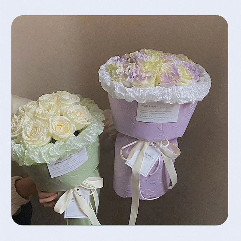 10Pcs 53x40cm 3D Embossed Flower Wrapping Paper Art Paper Flower ...