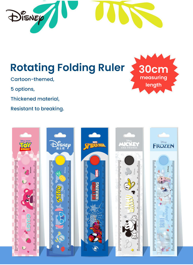 Disney Disney Folding Ruler Set Special Triangle Plate Multi-functional ...