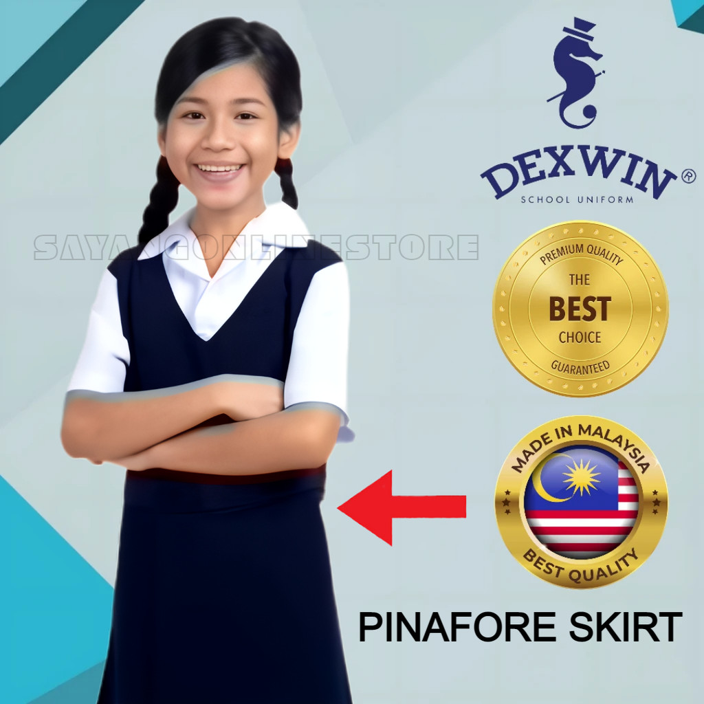 Primary School Girl Uniform Dexwin Pinafore Skirt Cotton Licin Koshibo ...