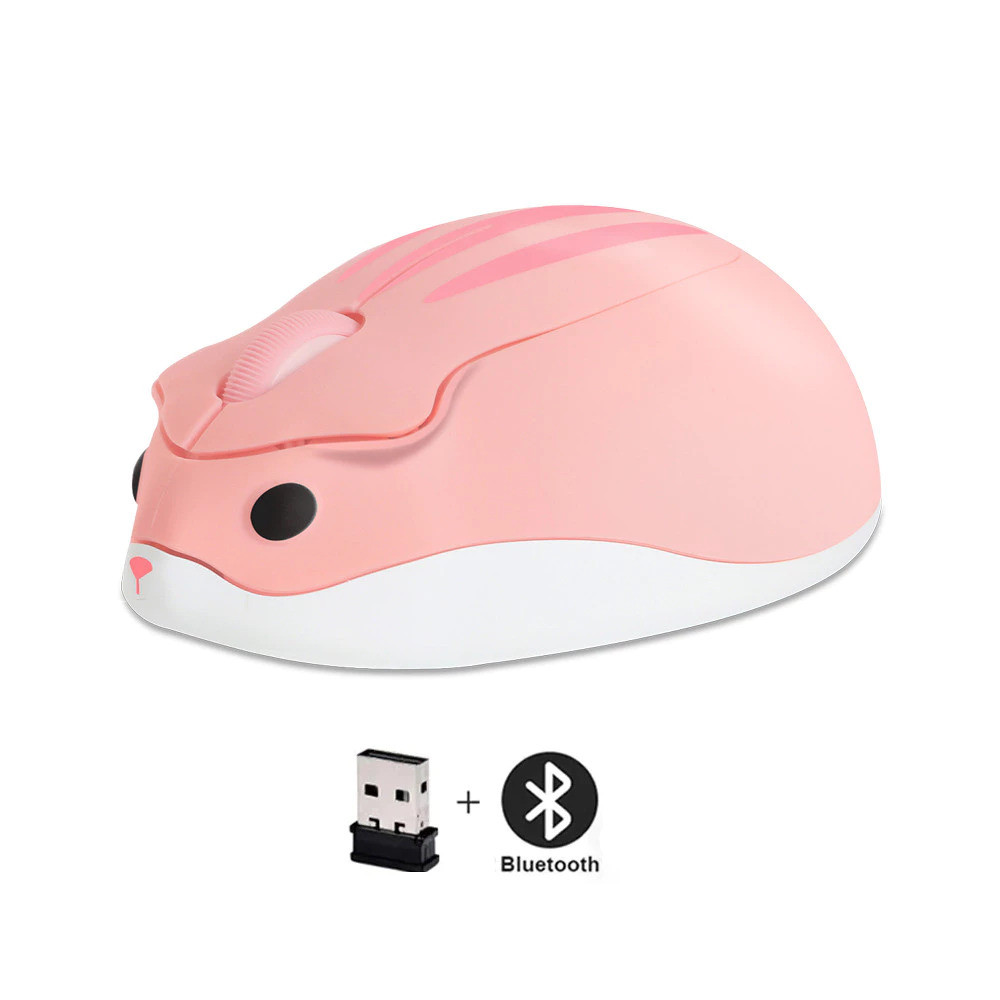 Bluetooth Wireless Mouse Dual Mode 2.4G Computer Optical Mouse Hamster ...