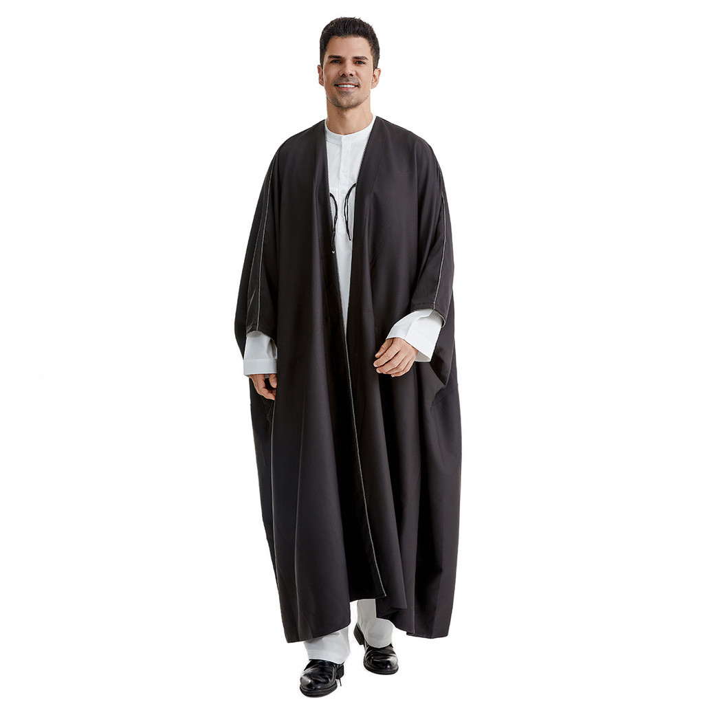 Muslim Solid Color In Stock Men'S Thobe Thawb Caftan Long Robe Arab ...