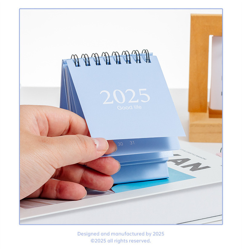 2025 Minimalist Style English Mini Calendar Morandi Color Desk Calendar ...