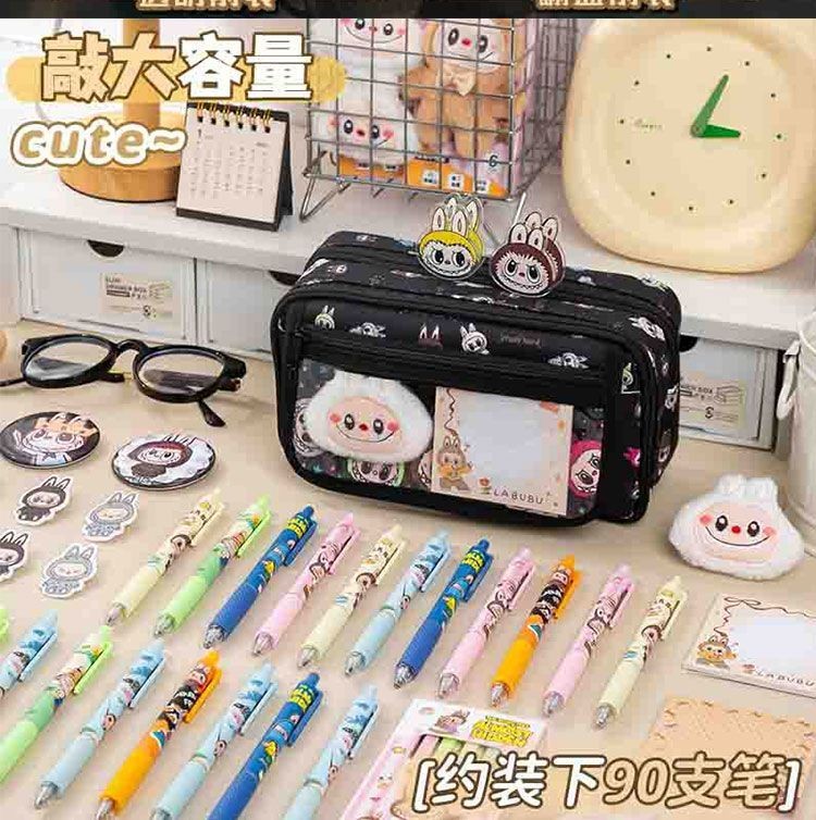 LABUBU LABUBU New Style Pencil Case Influencer High-value Pain Bag INS ...